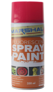 Spray Paint Fluorescent Pink 350ml Marshal - EM Supply Direct