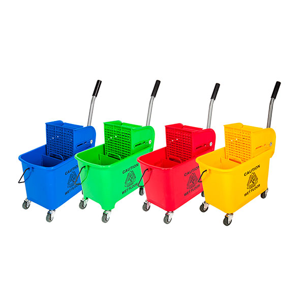 ECONO 20L BUCKET & WRINGER (Blue, Green, Red and Yellow (300g mop max ...